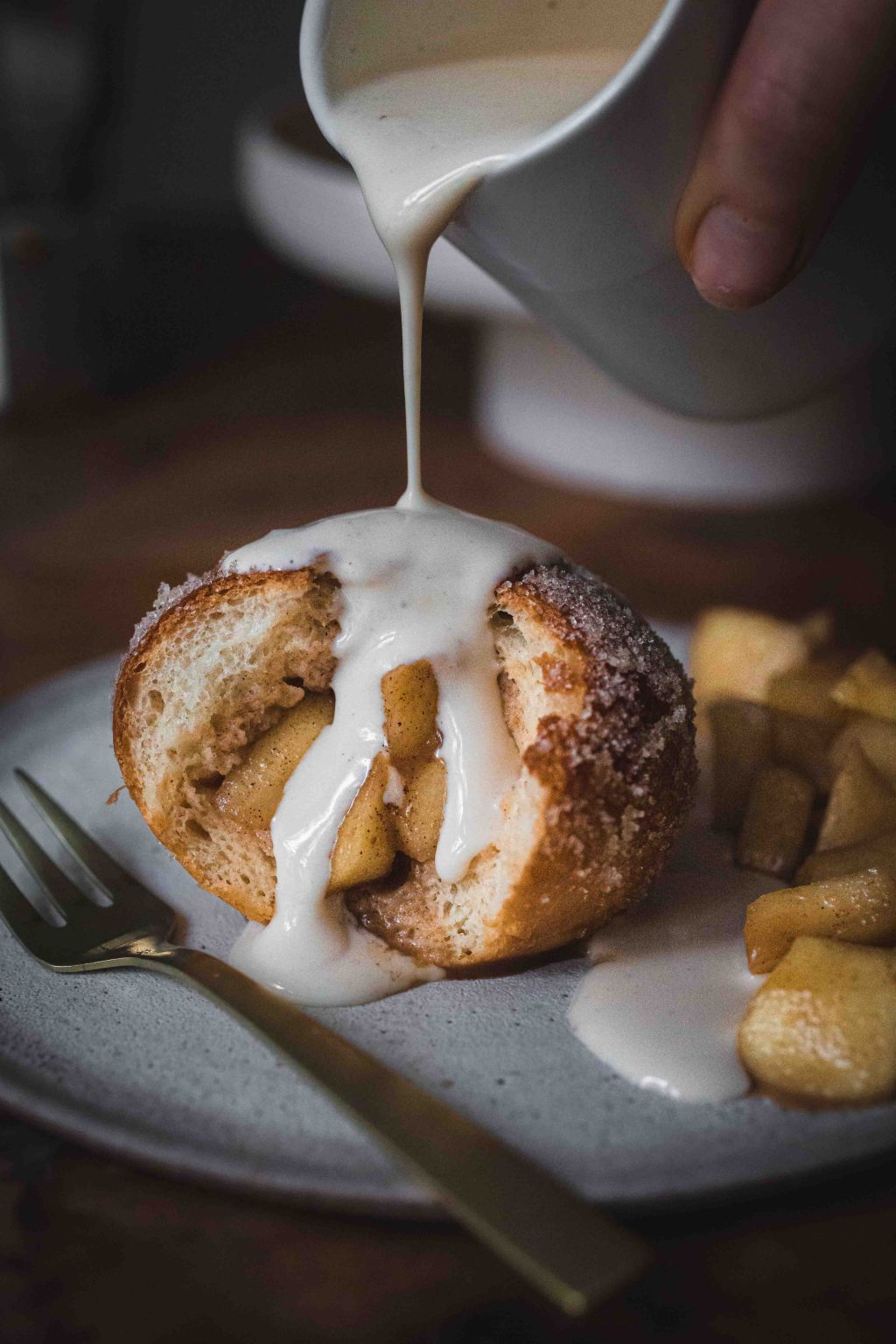 Apfel Berliner aus der Heißluftfritteuse – La Crema
